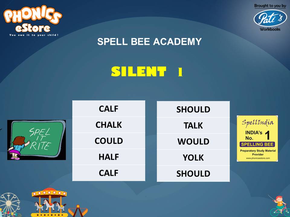 Spell Bee ... Spelling Words ... Words with Silent Letters